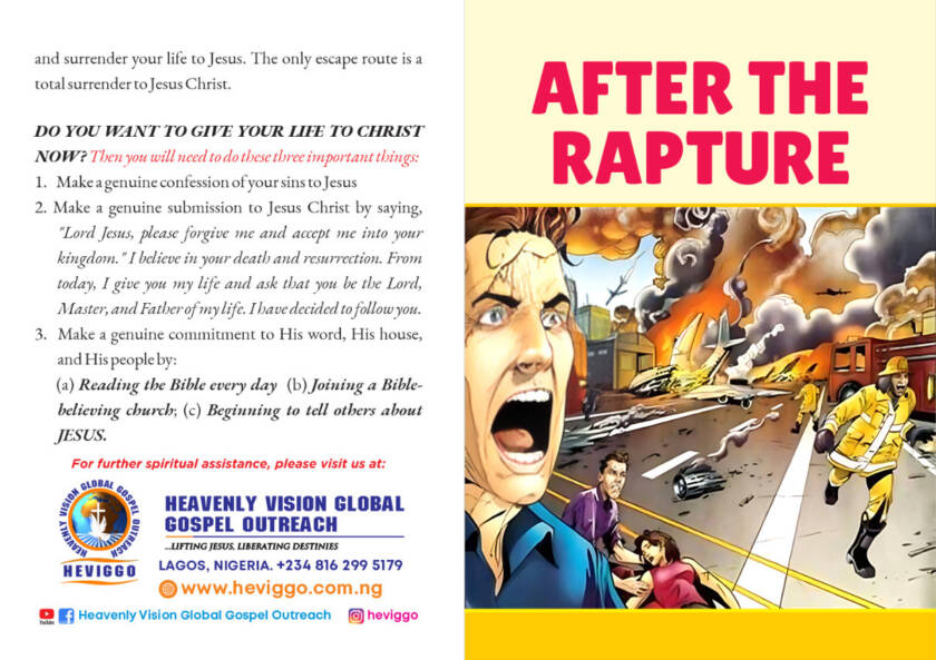 AFTER THE RAPTURE – Tracts Distribution Africa